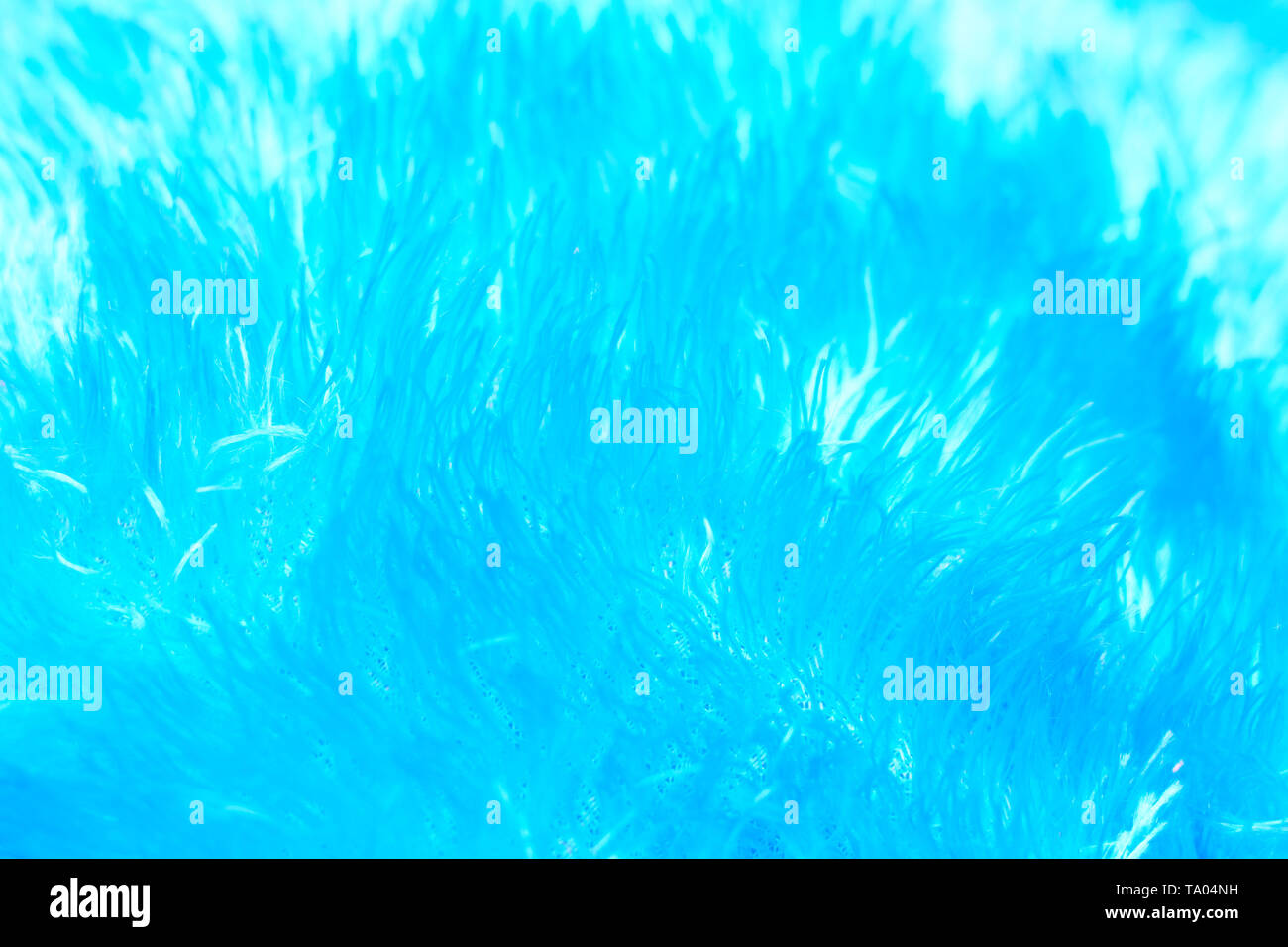 Texture of fluffy blue neon fabric in neon pastel colors. macro Stock ...