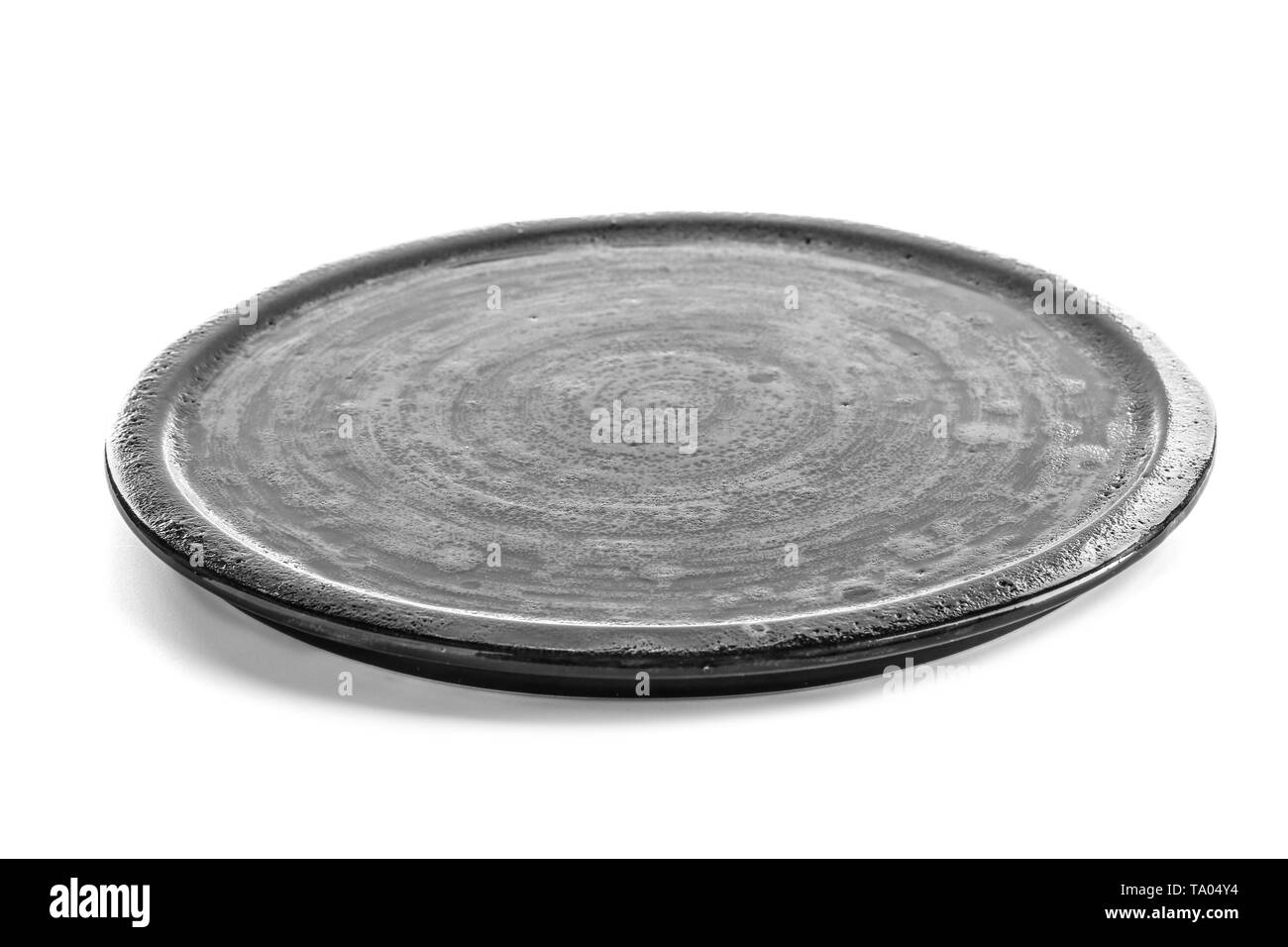 Stylish plate on white background Stock Photo - Alamy