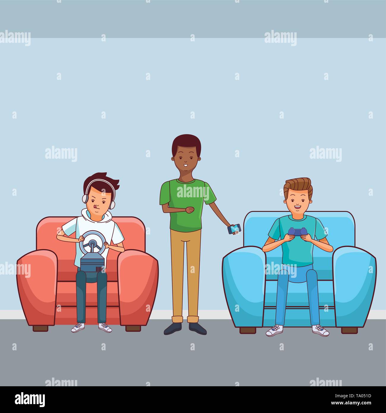 Millennial people gaming party Stock Vector Image & Art - Alamy