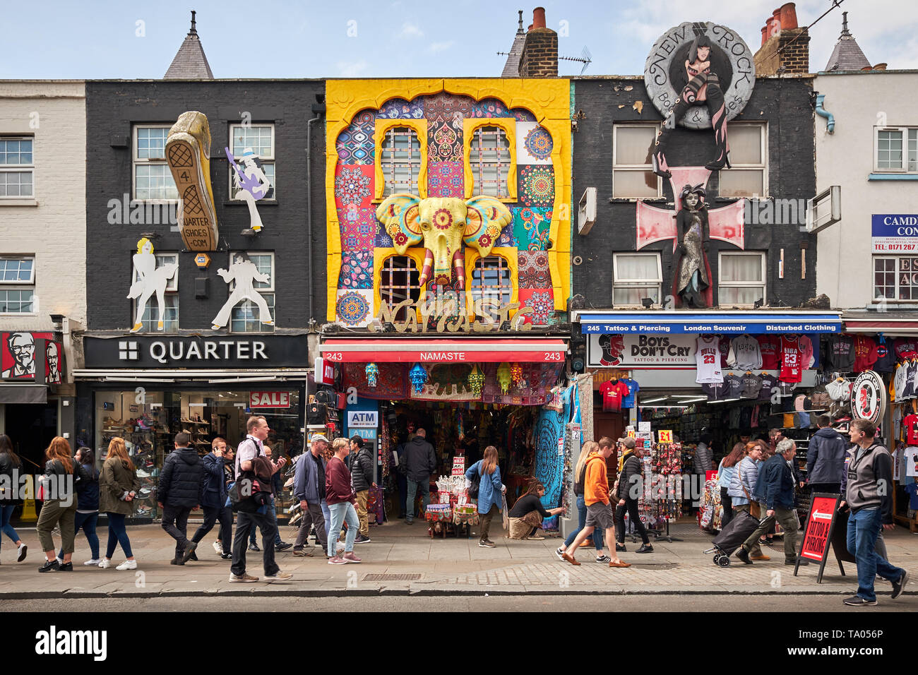 London / UK - May 18th 2019: Camden High Street in Camden, London on a ...