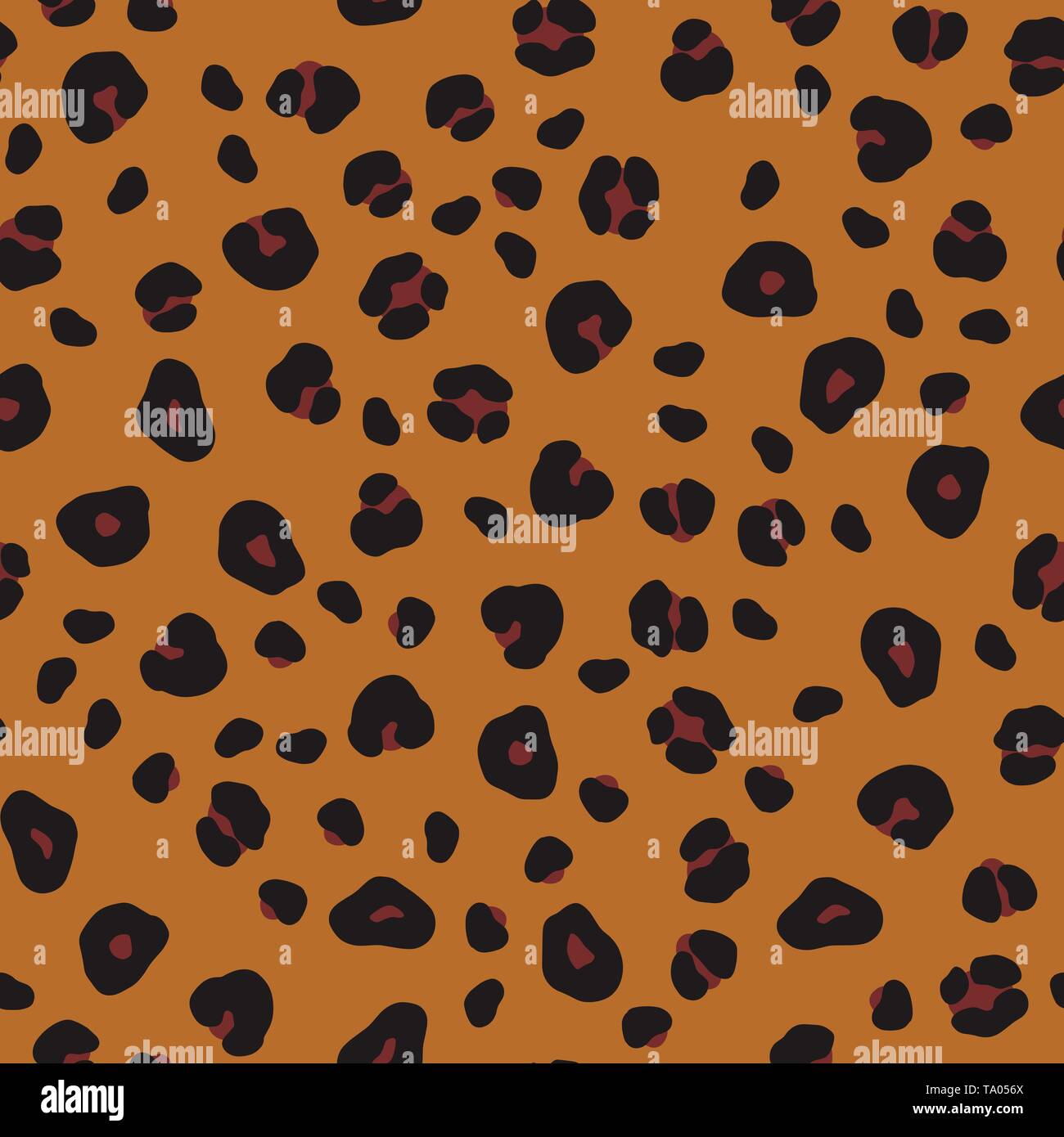 Vector brown animal print. Seamless leopard pattern design for fabric ...
