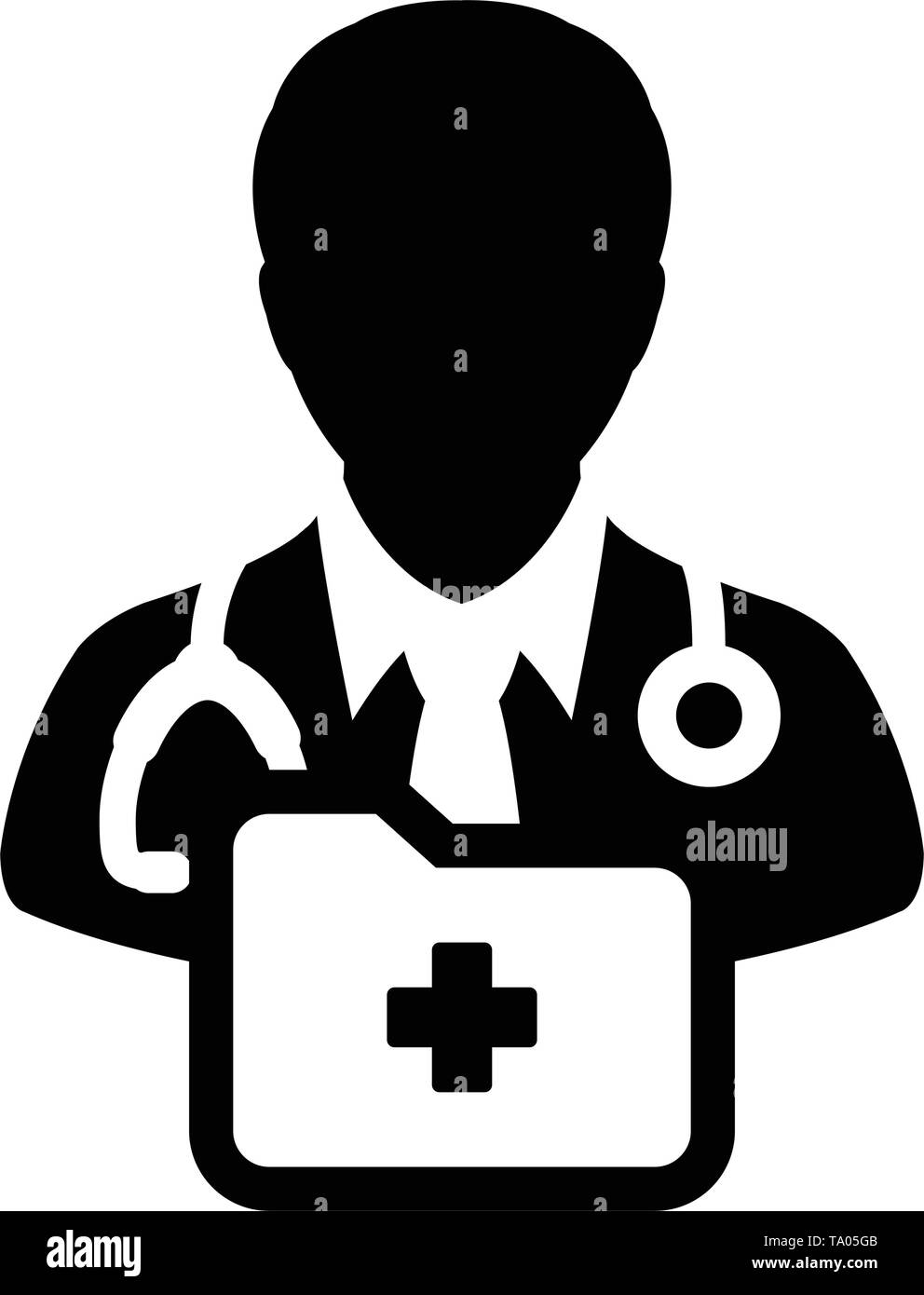 Healthcare icon vector male doctor person profile avatar with ...