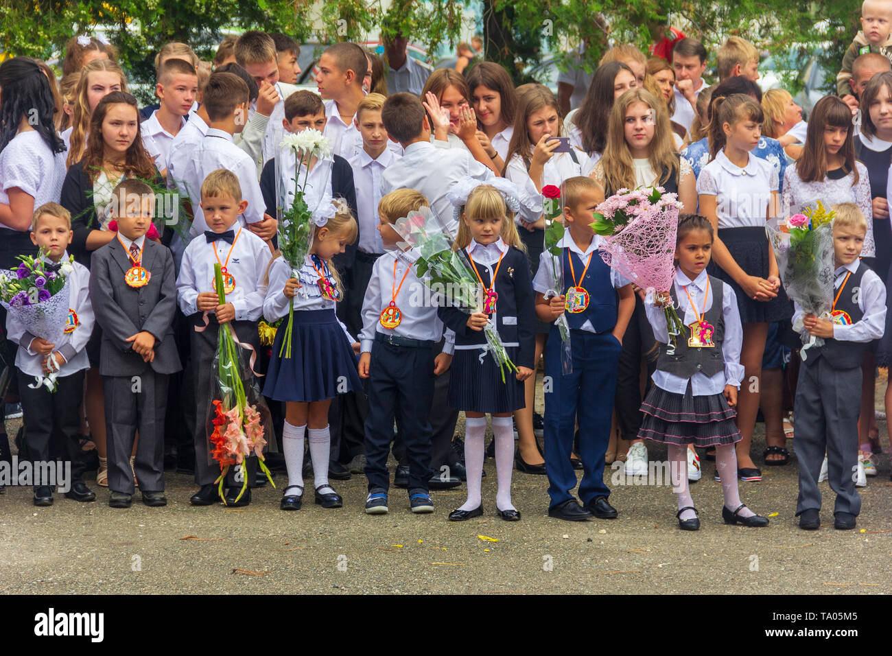 Russia School Children Flowers High Resolution Stock Photography and ...