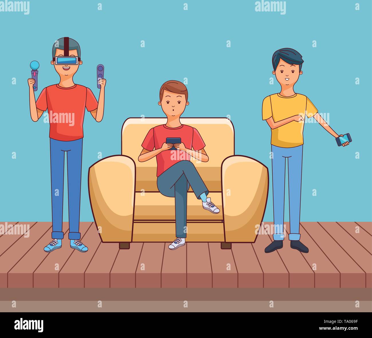 Millennial people gaming party Stock Vector Image & Art - Alamy