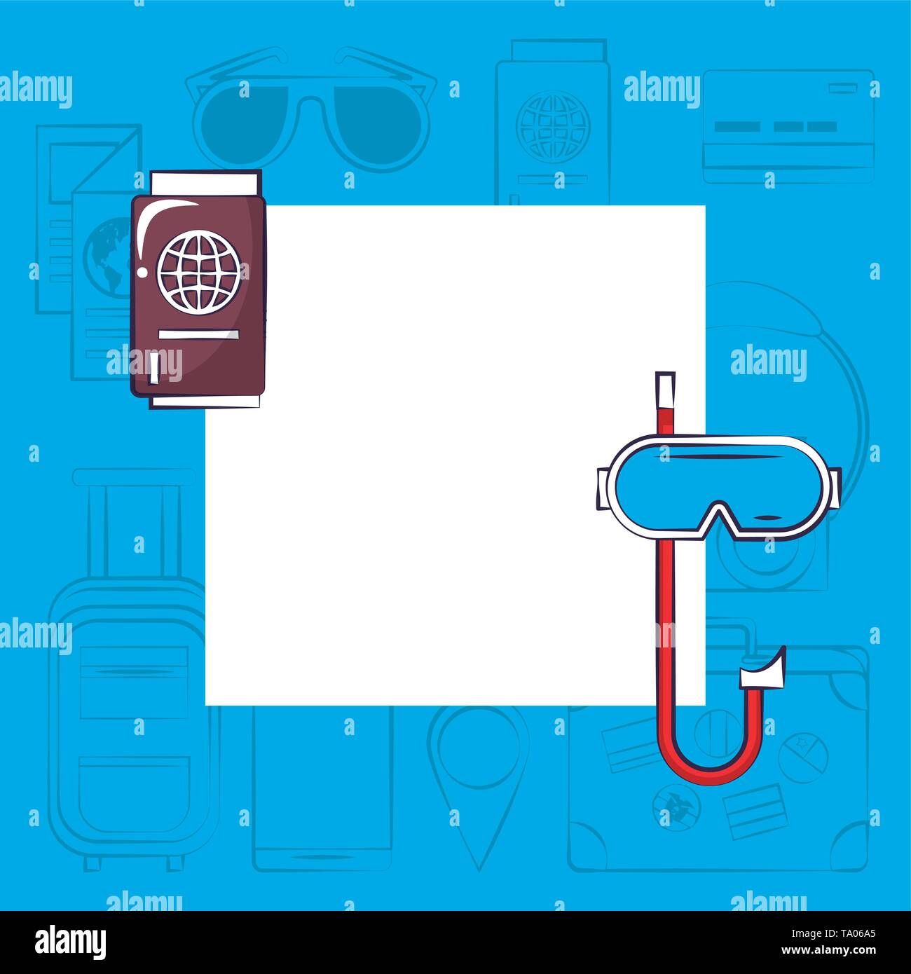 Travel and tourism frame card Stock Vector Image & Art - Alamy