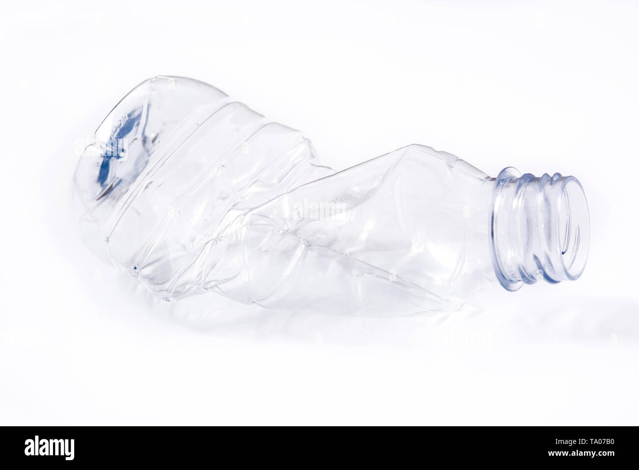 Disposable waste plastic bottle isolated on white background Stock ...