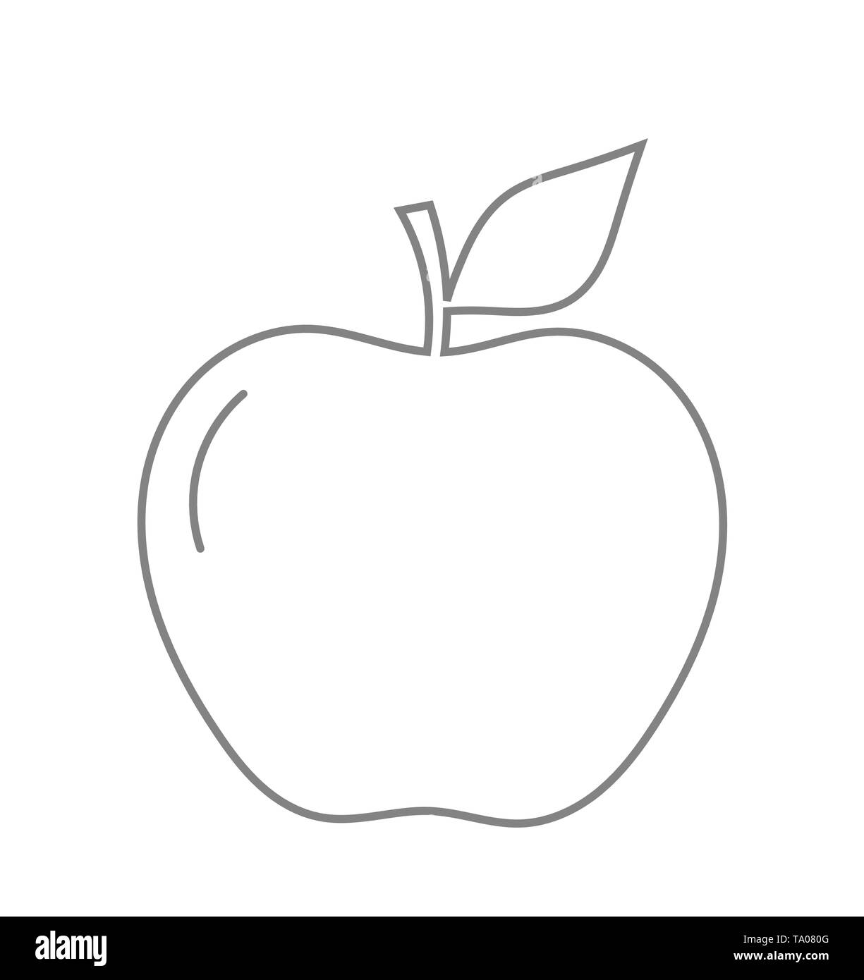 Apple line linear shape. Vector illustration Stock Vector Image & Art ...