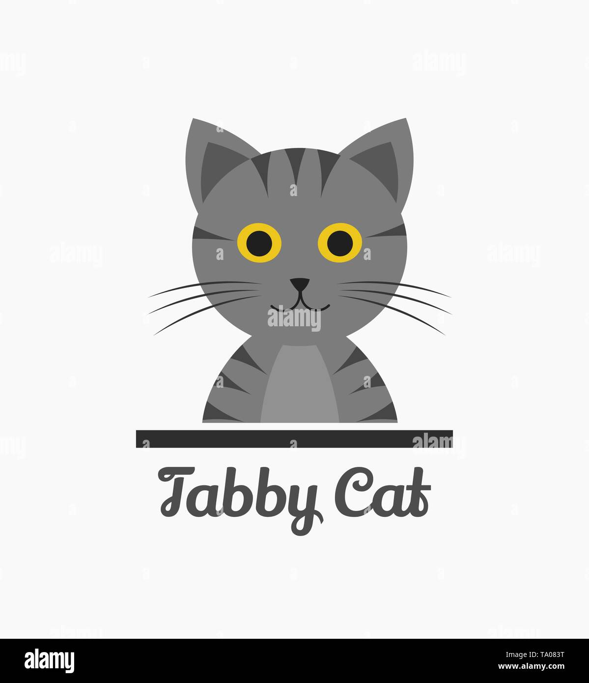 Cute tabby cat. Vector illustration Stock Vector Image & Art - Alamy
