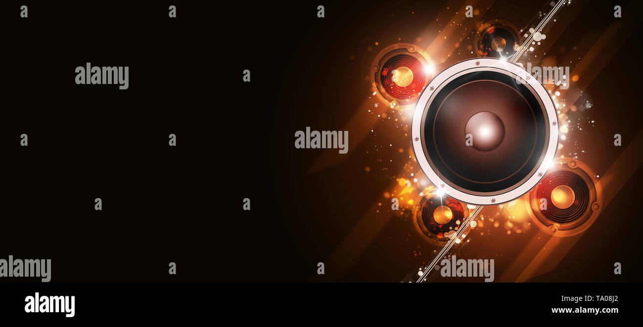 music sound speaker beast banner for parties shows and other events ...