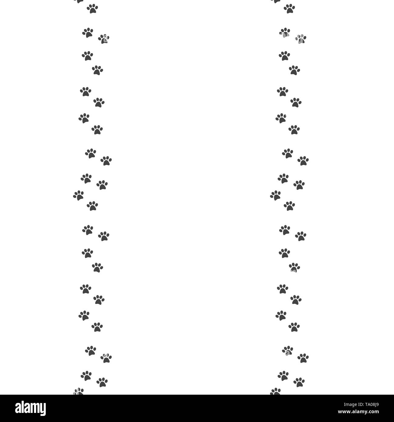 Cat footprint trace pattern. Vector illustration Stock Vector Image ...