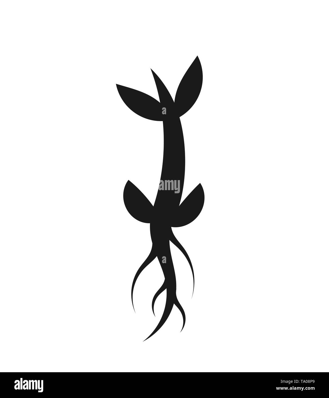 Little plant sprout icon growing from seed. Vector illustration Stock ...