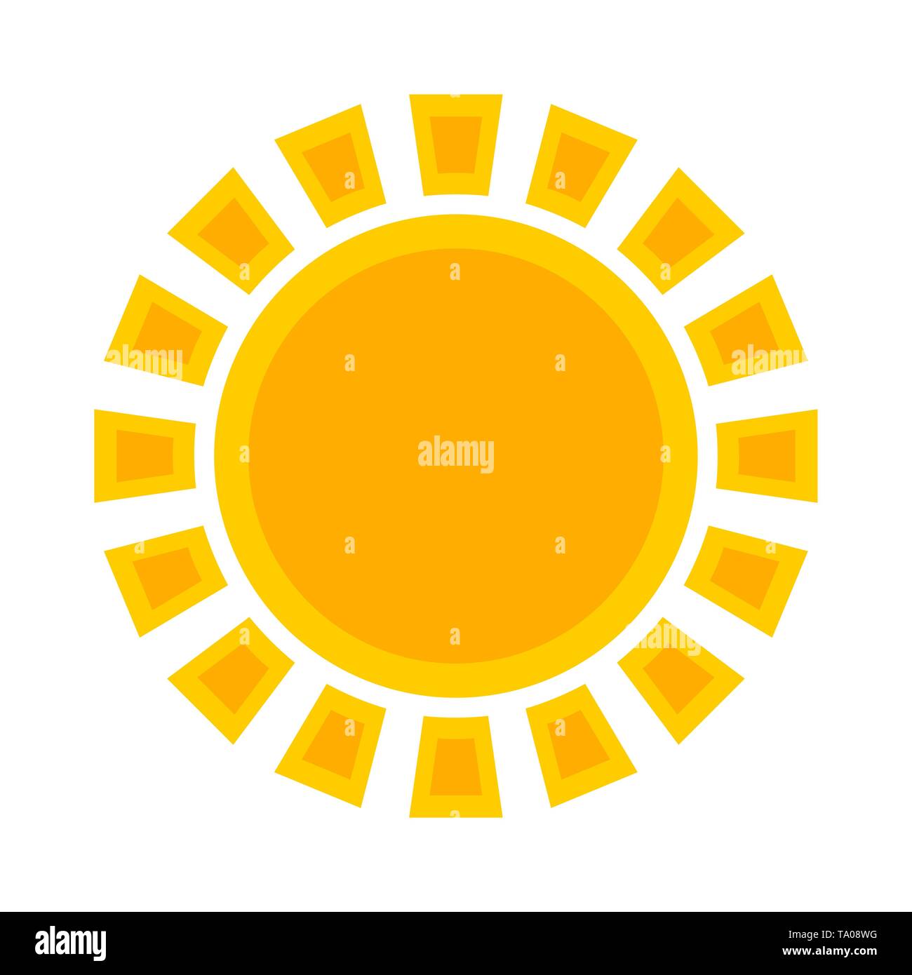 Sun symbol or icon. Vector illustration Stock Vector Image & Art - Alamy