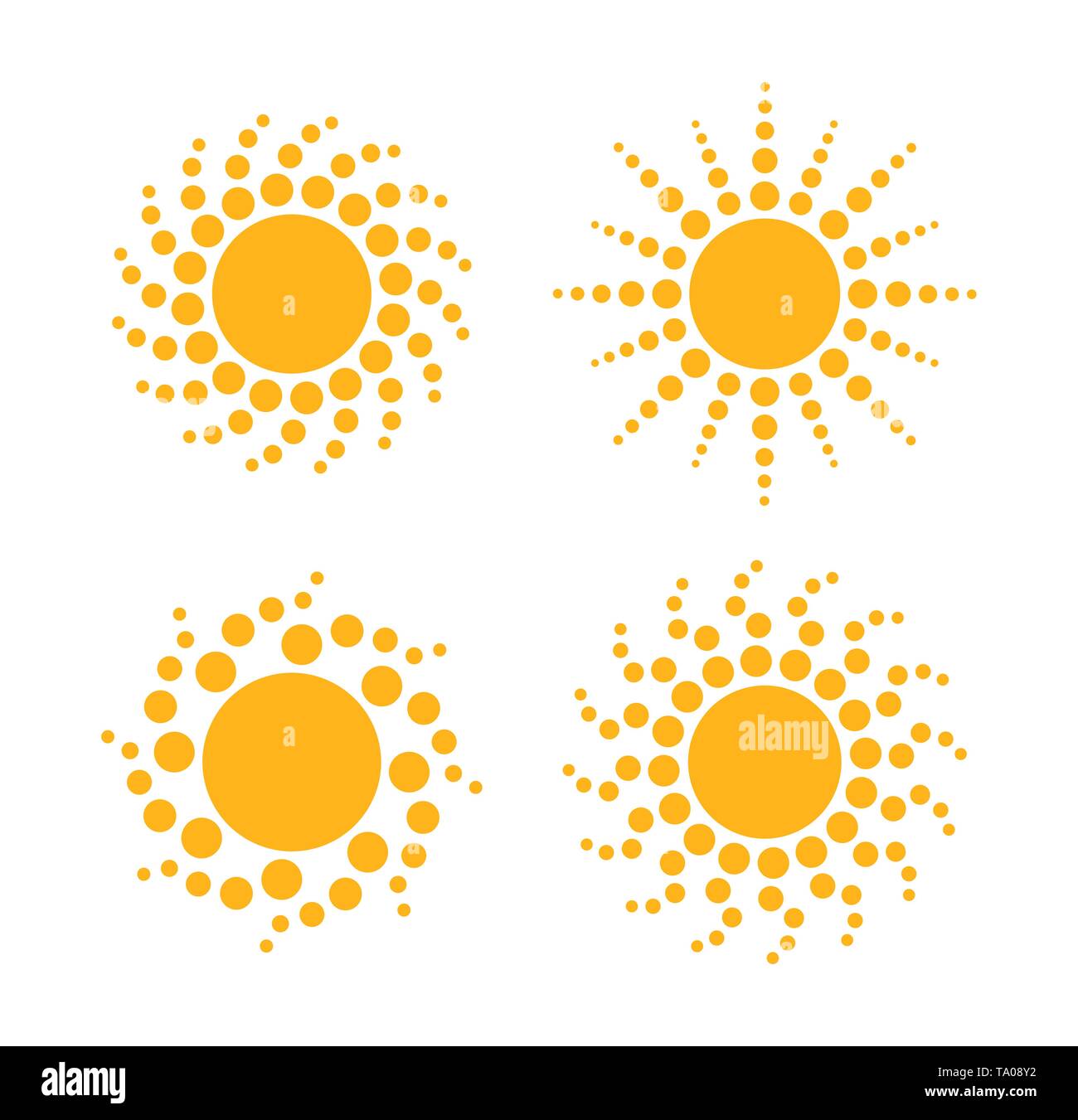 Sun dots icons collection. Vector illustration Stock Vector Image & Art ...