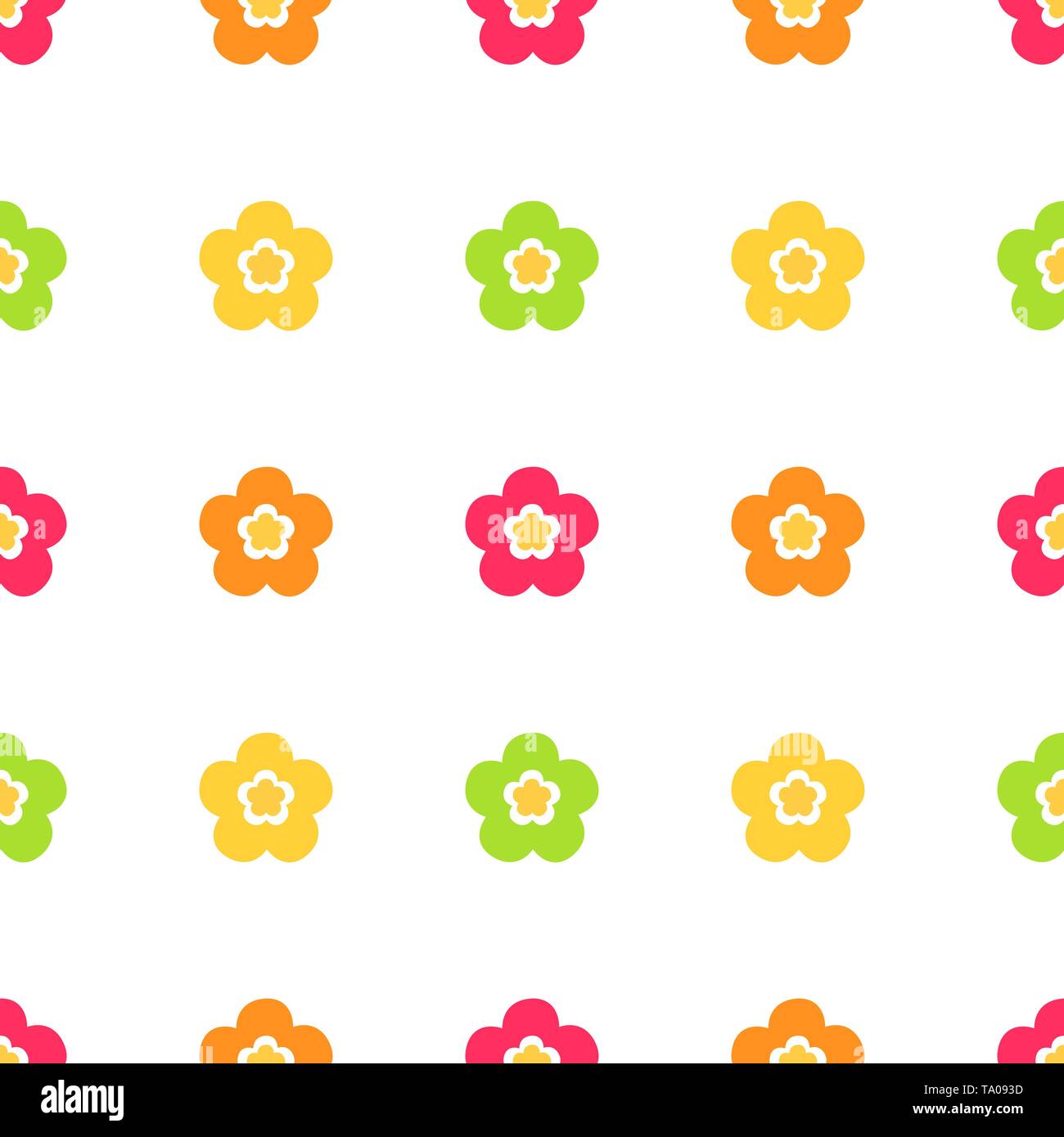 Colorful flowers seamless pattern. Vector illustration Stock Vector ...