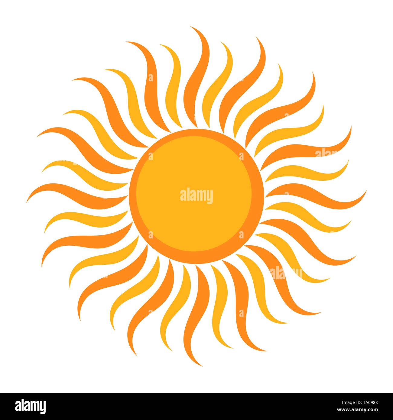 Sun symbol or icon over white. Vector illustration Stock Vector Image ...