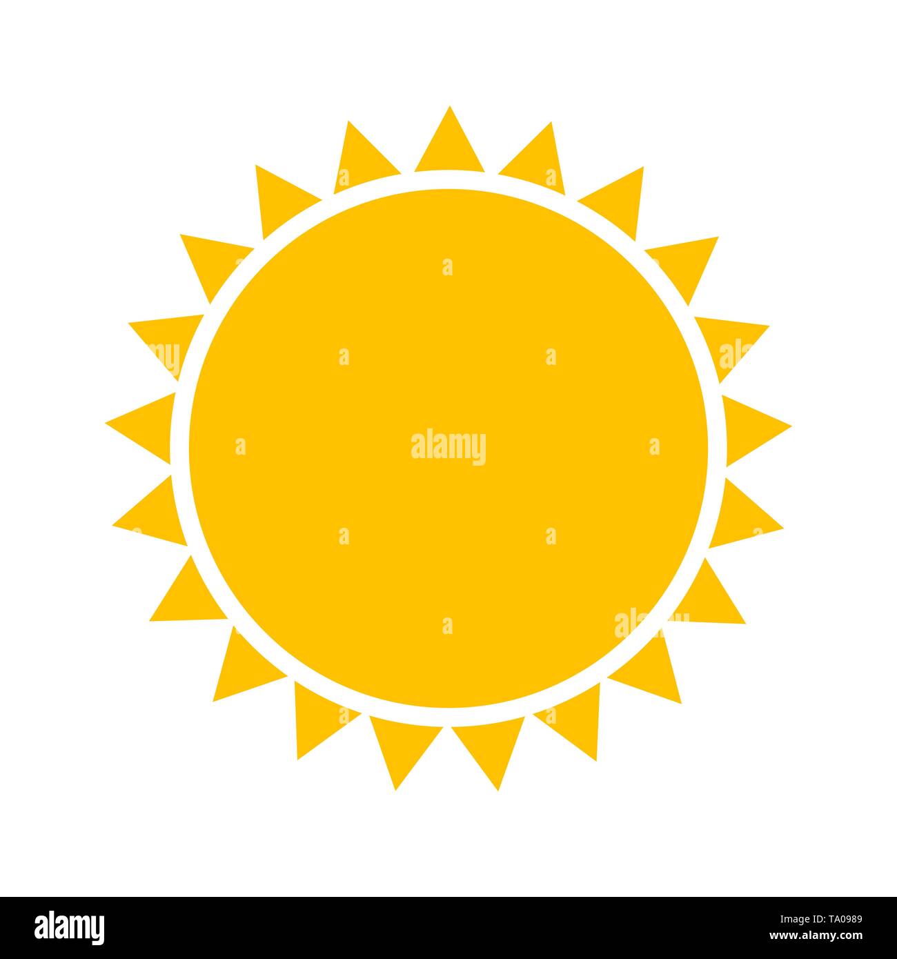 Simple sun icon. Vector illustration Stock Vector Image & Art - Alamy