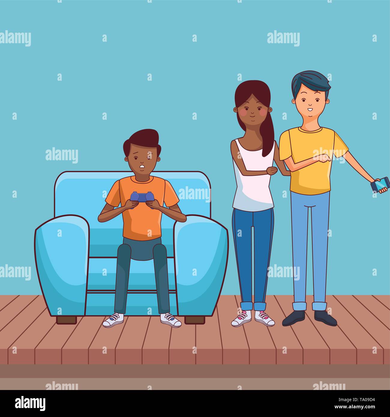 Millennial people gaming party Stock Vector Image & Art - Alamy