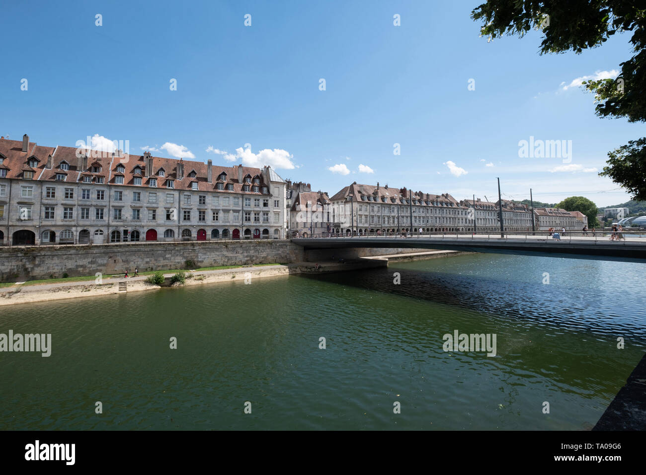 Besancon (north-eastern France): district of La Boucle in the city ...
