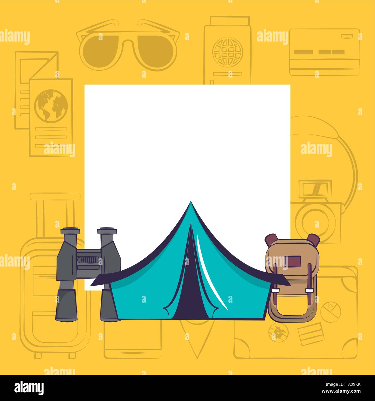 Travel and tourism frame card Stock Vector Image & Art - Alamy