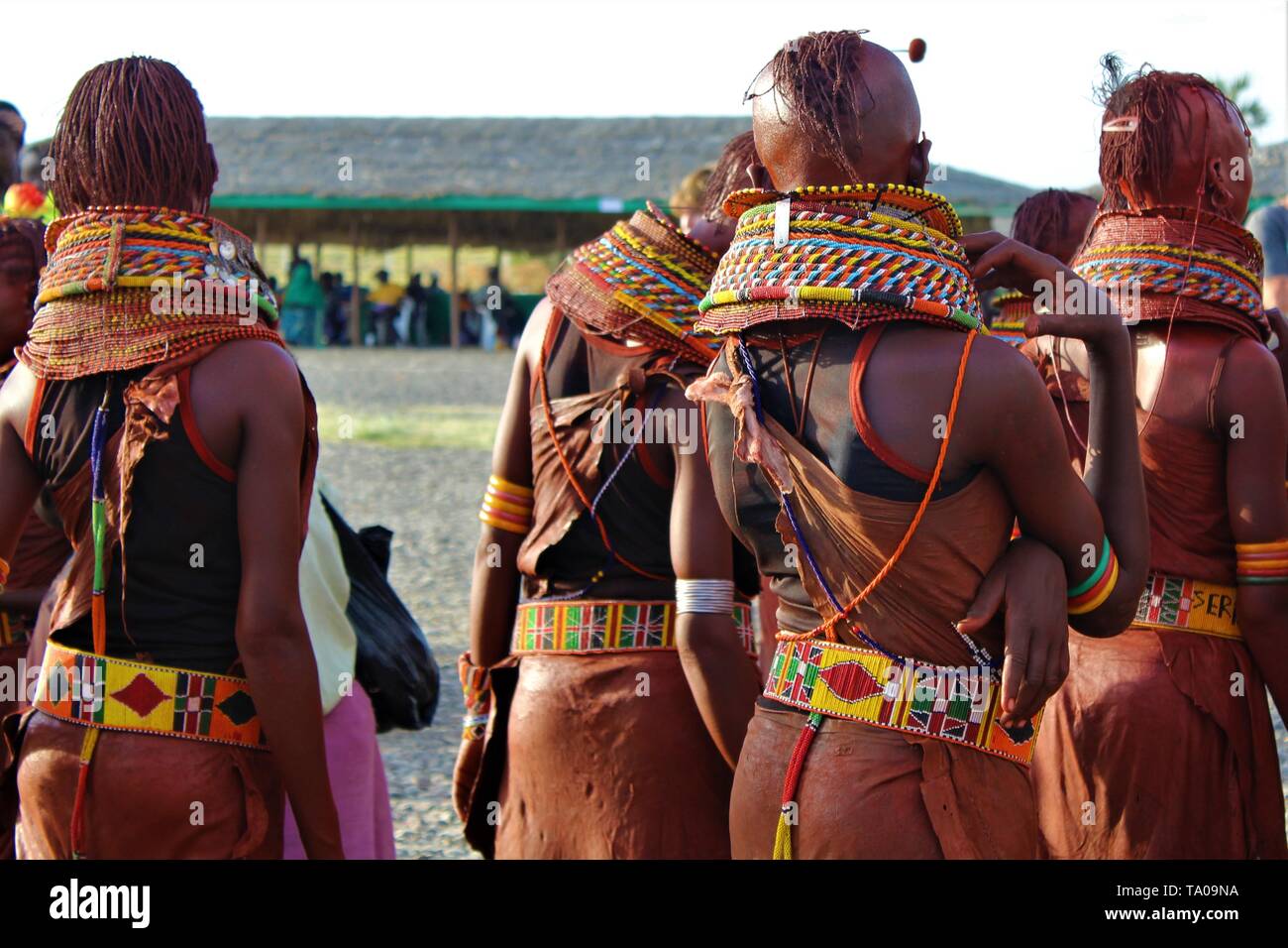 Turkana girls ready to perform a cultural dance at the yearly Lake ...