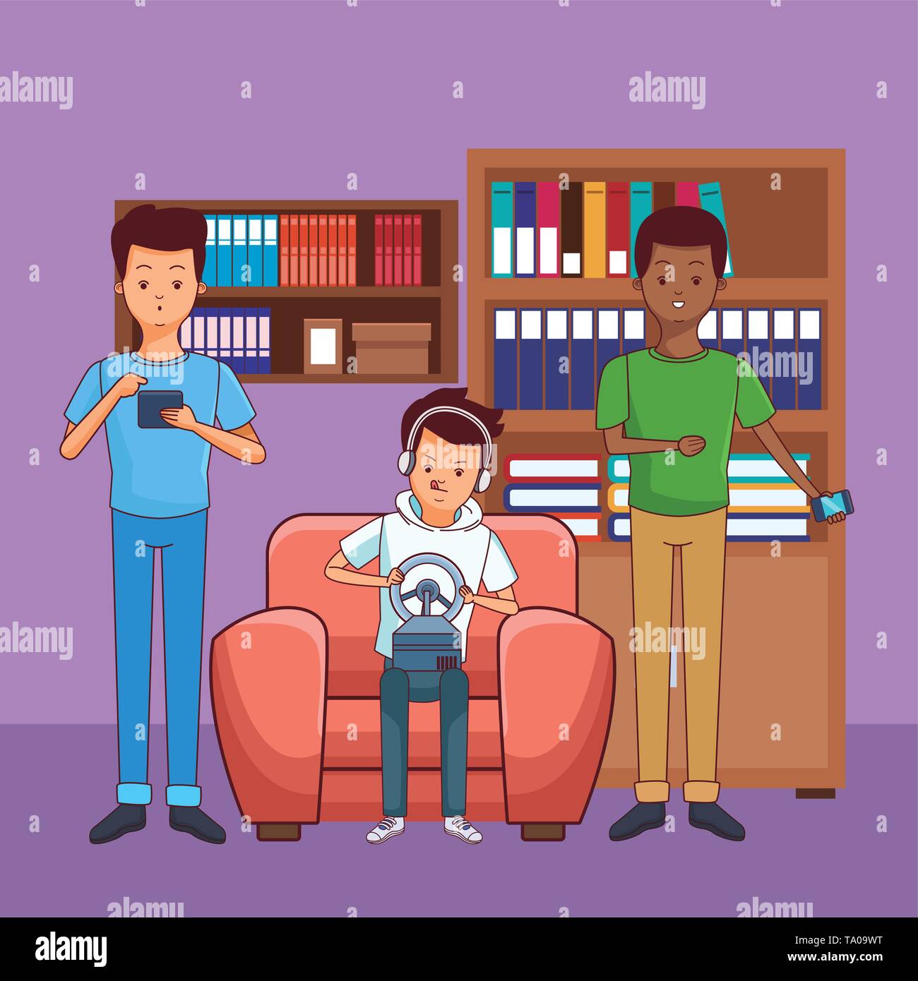 Millennial people gaming party Stock Vector Image & Art - Alamy