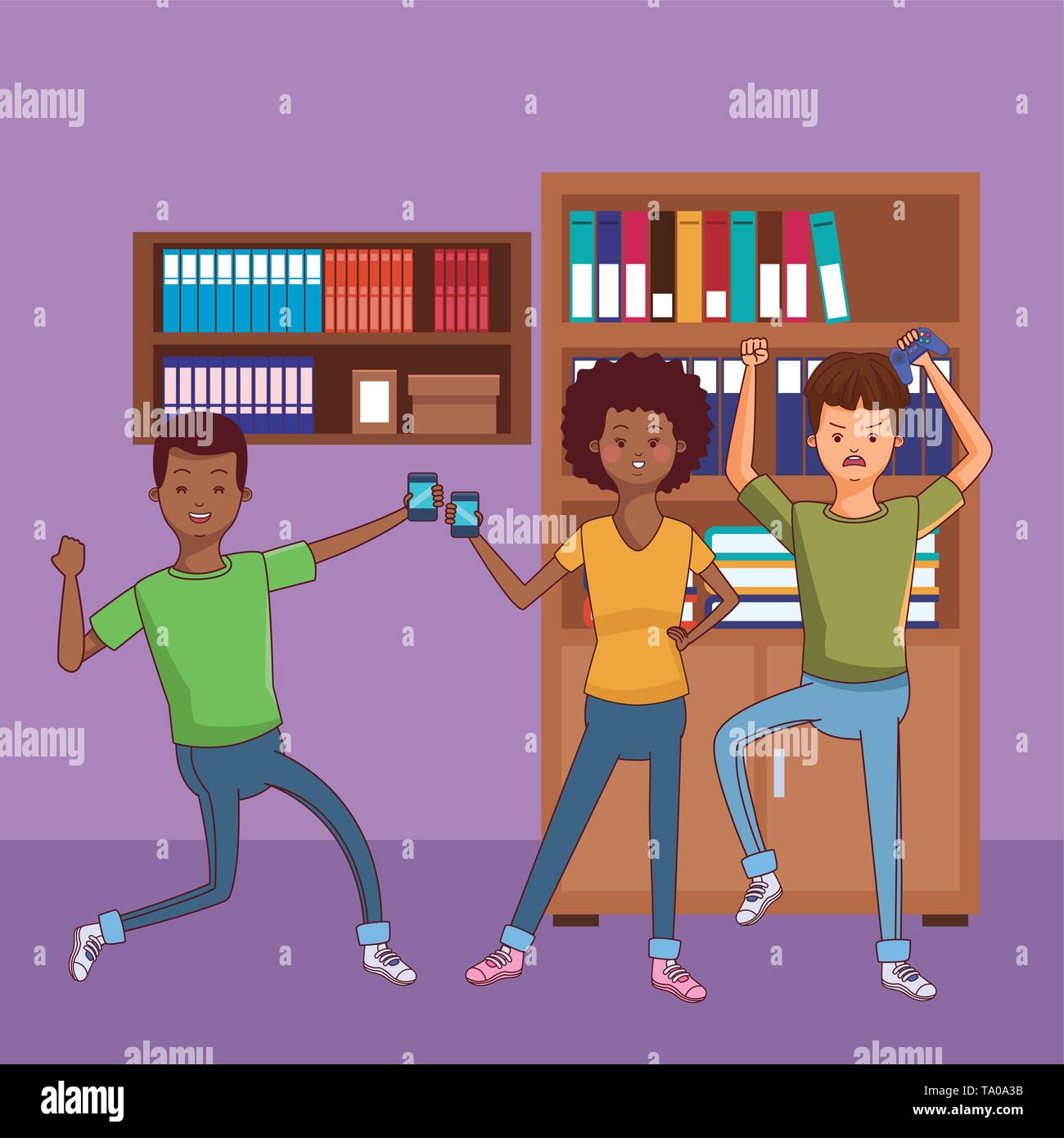 Millennial people gaming party Stock Vector Image & Art - Alamy