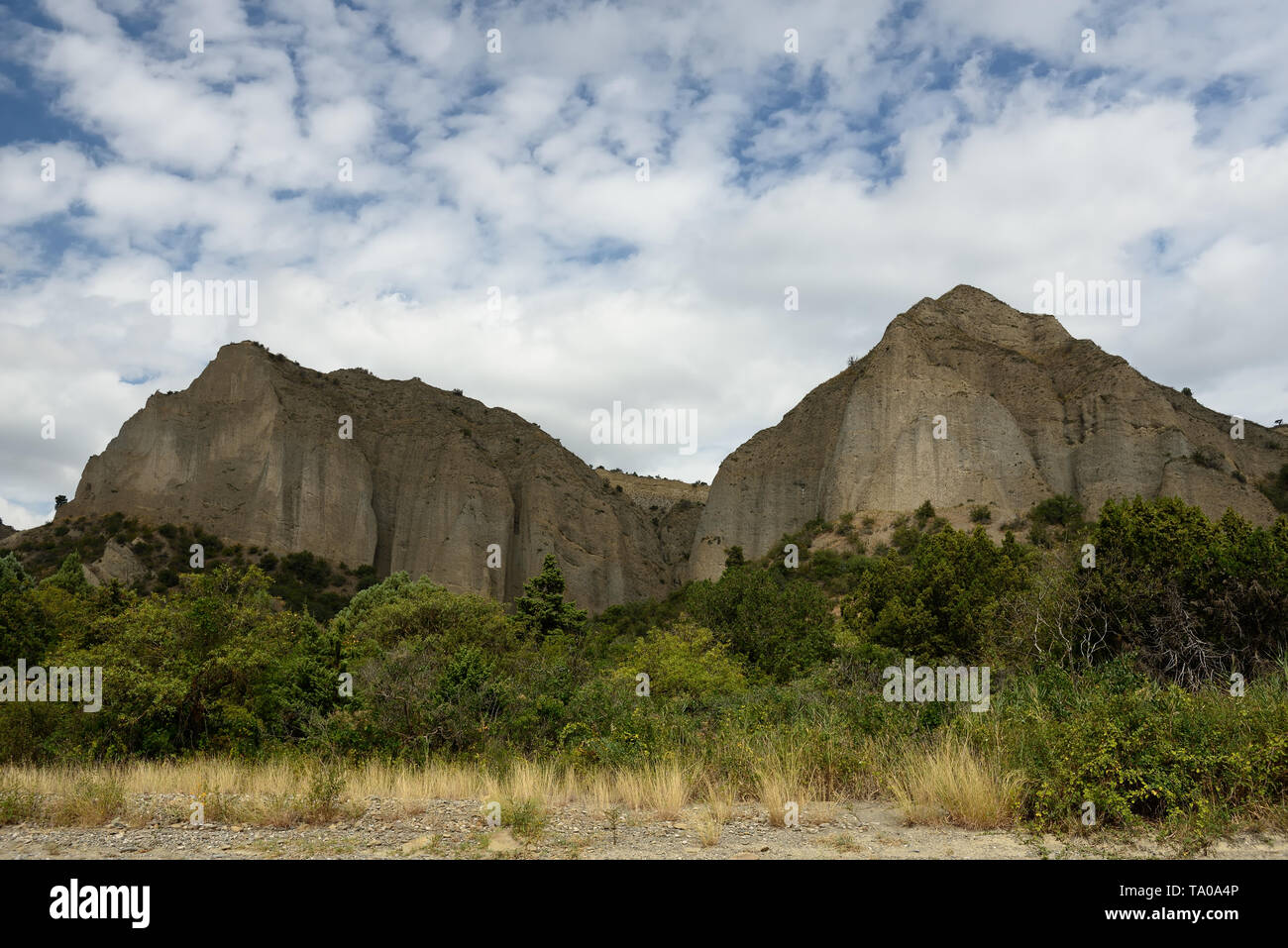 Vashlovani National Park the driest deserts in Georgia. Panoramic view ...