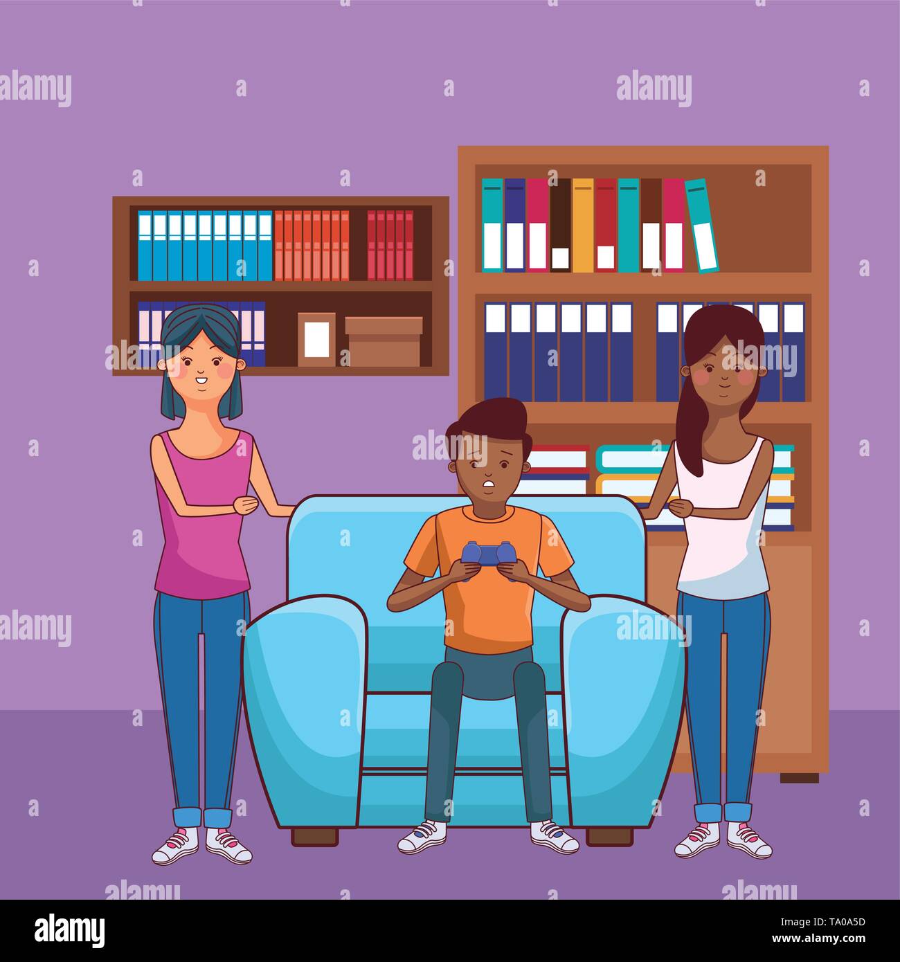 Millennial people gaming party Stock Vector Image & Art - Alamy