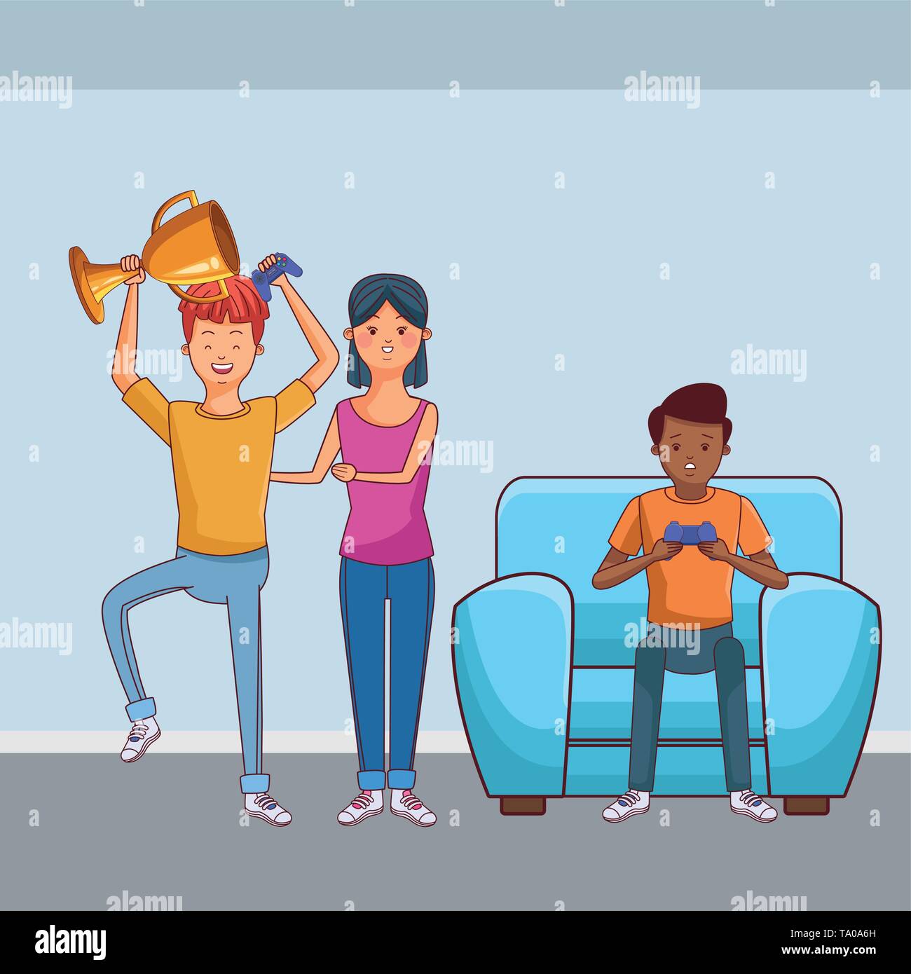 Millennial people gaming party Stock Vector Image & Art - Alamy