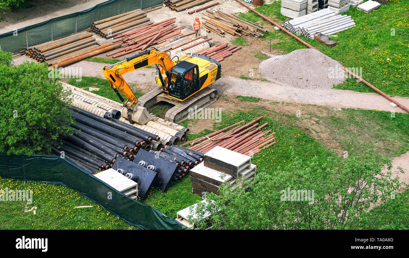Water Pipes Man Worker Works High Resolution Stock Photography and ...
