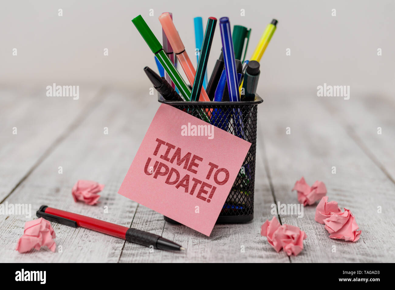 Conceptual hand writing showing Time To Update. Concept meaning this is ...