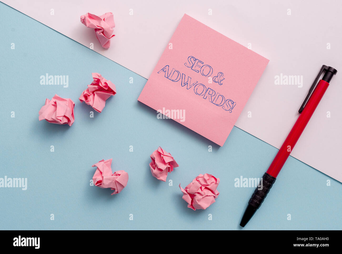 Conceptual hand writing showing Seo And Adwords. Concept meaning they ...