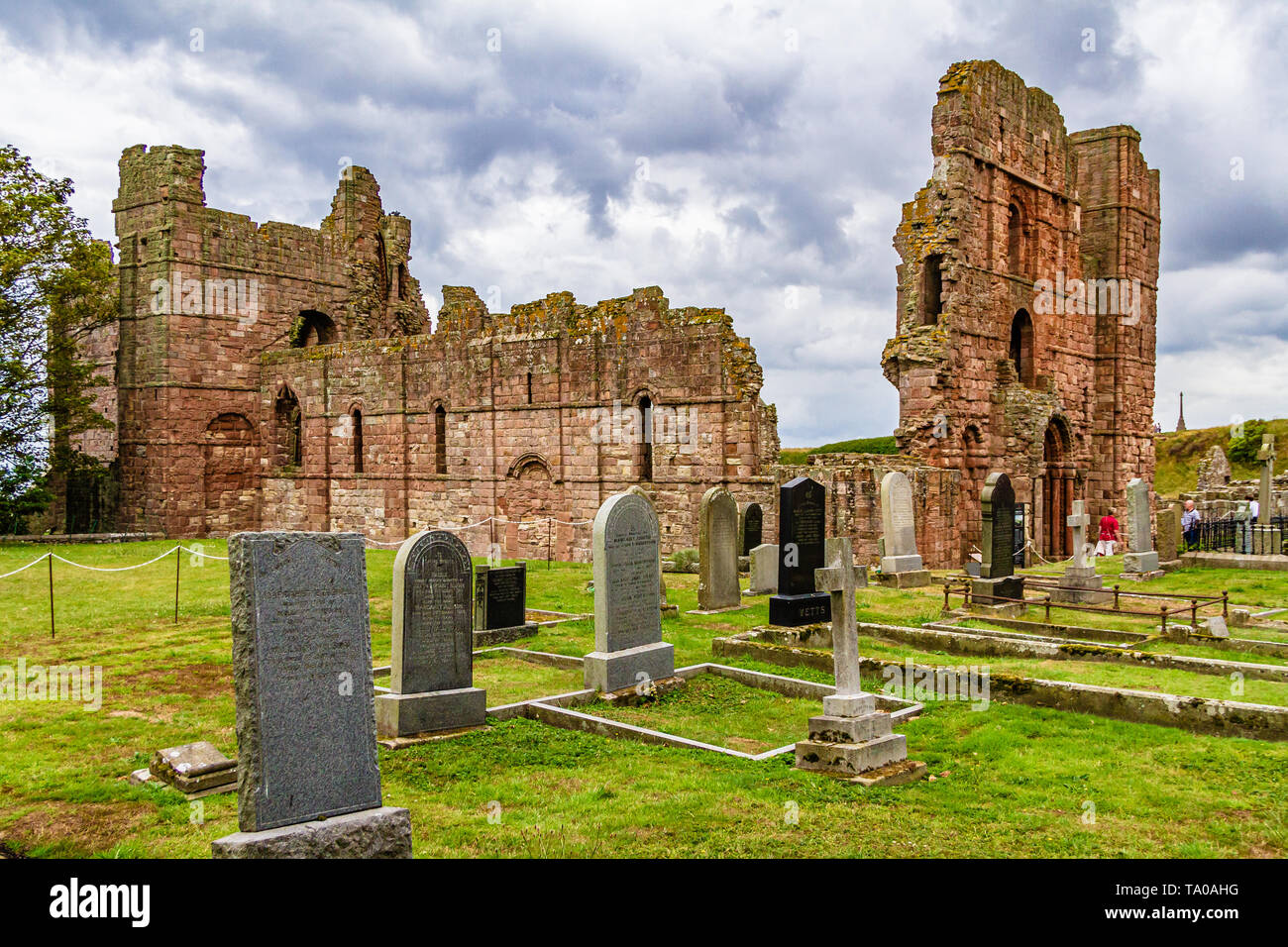 Ruins of the 12th century medieval priory on the Holy Island of ...