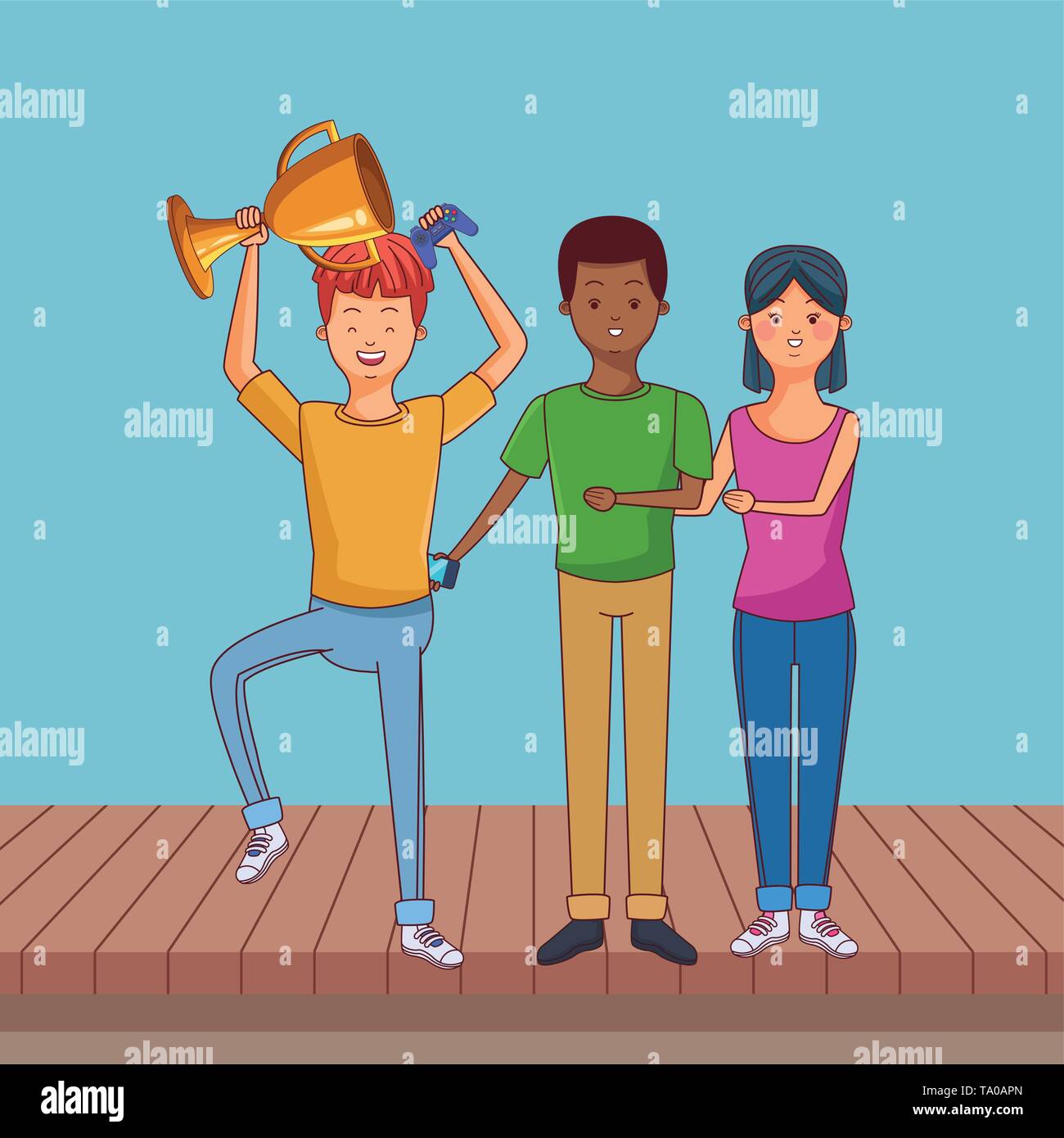 Millennial people gaming party Stock Vector Image & Art - Alamy