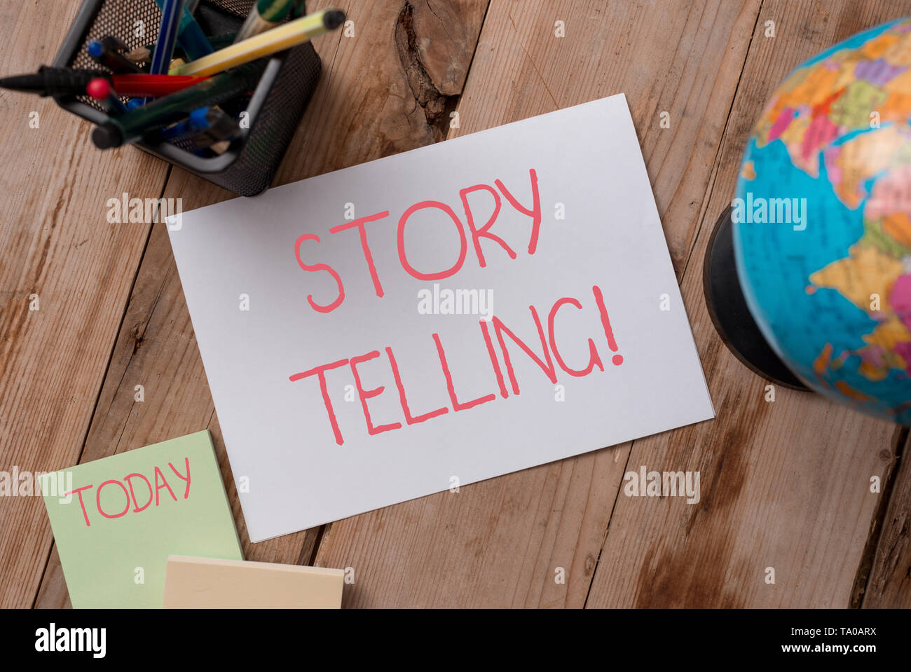 Writing note showing Storytelling. Business concept for activity ...