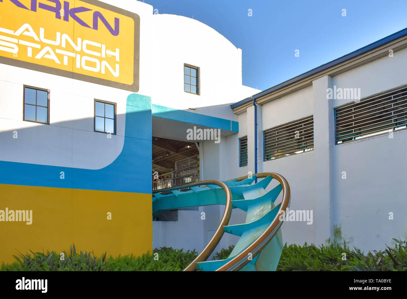 Orlando, Florida . February 26, 2019. Kraken Launch station at Seaworld ...