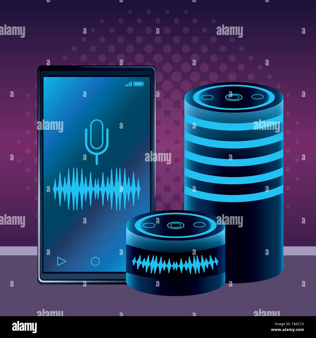 Mobile smart phone speakers Stock Vector Images - Alamy
