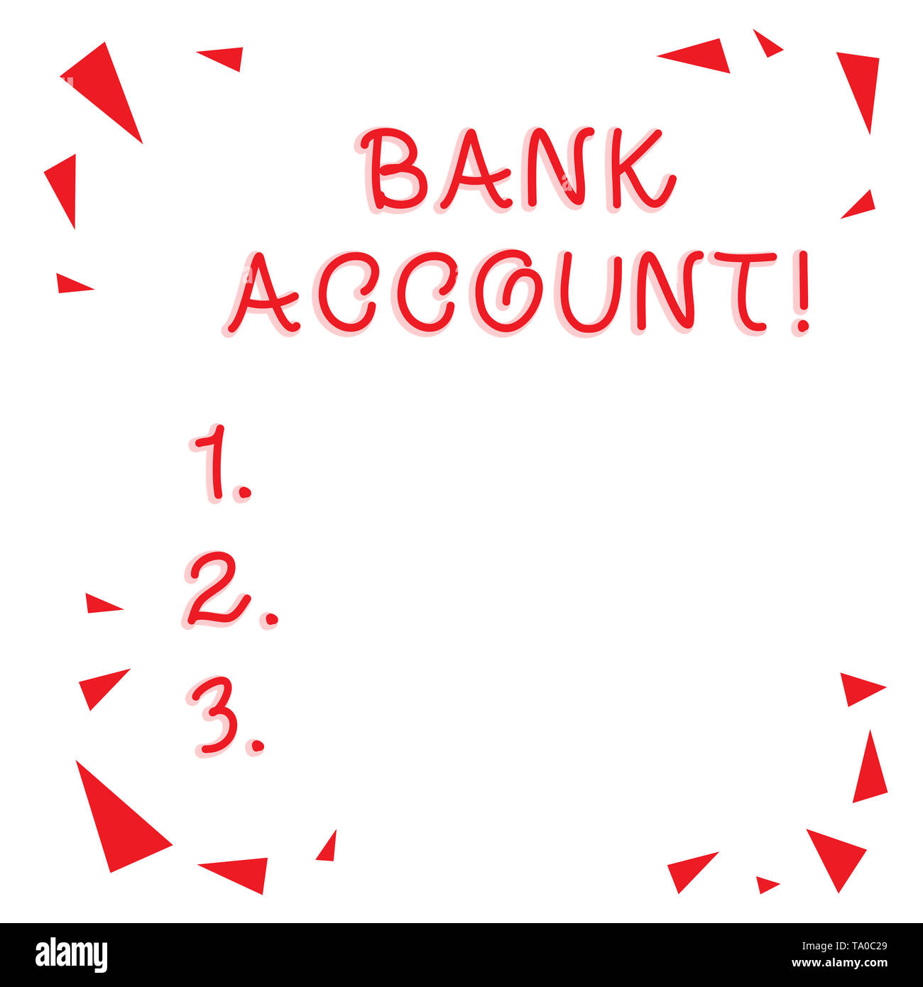 Text sign showing Bank Account. Business photo showcasing Represents ...