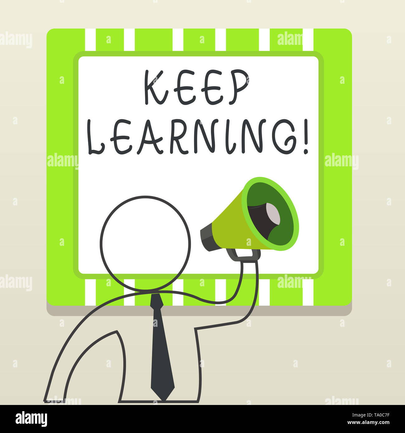Handwriting text writing Keep Learning. Conceptual photo Life long and ...