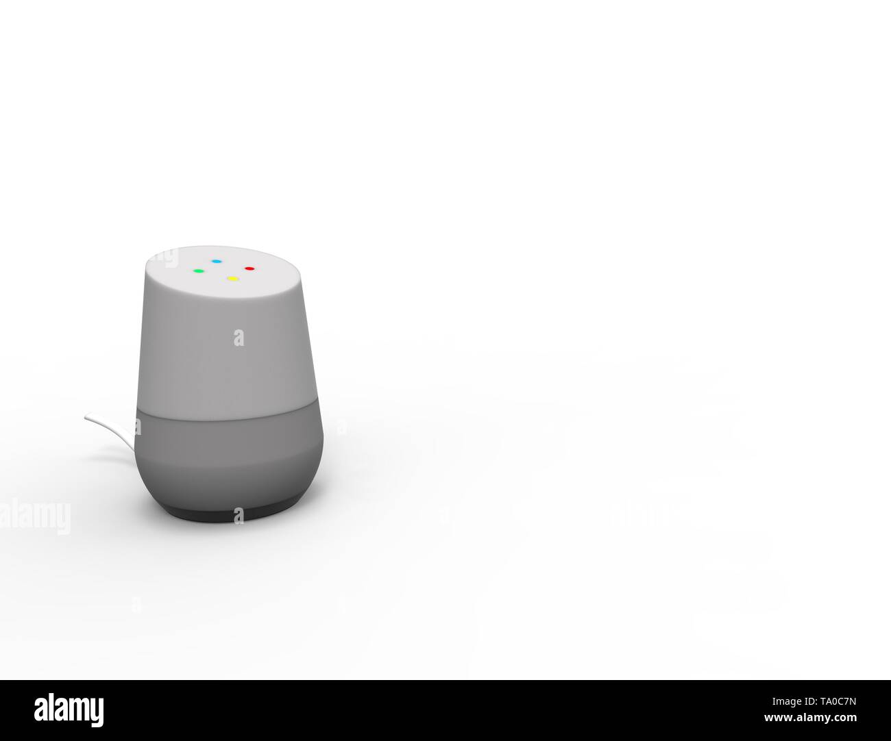 3D rendering of a virtual voice assistant isolated in white background ...