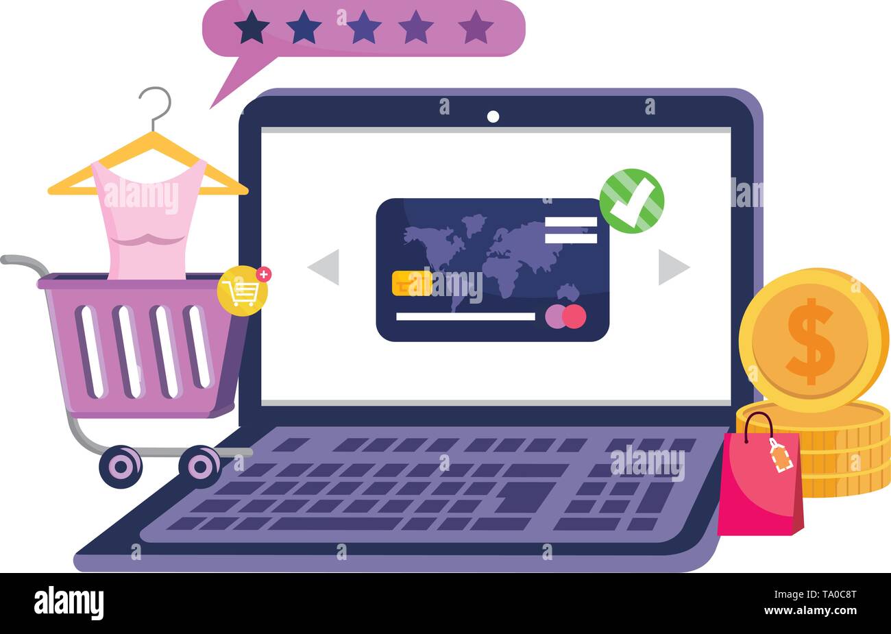Laptop design, Store shopping online ecommerce media market and ...
