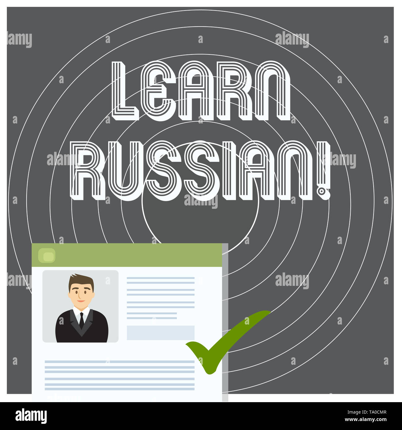 Writing note showing Learn Russian. Business concept for gain or ...