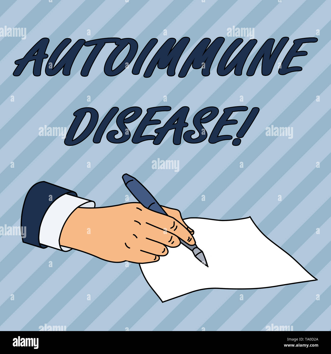 Writing note showing Autoimmune Disease. Business concept for body ...