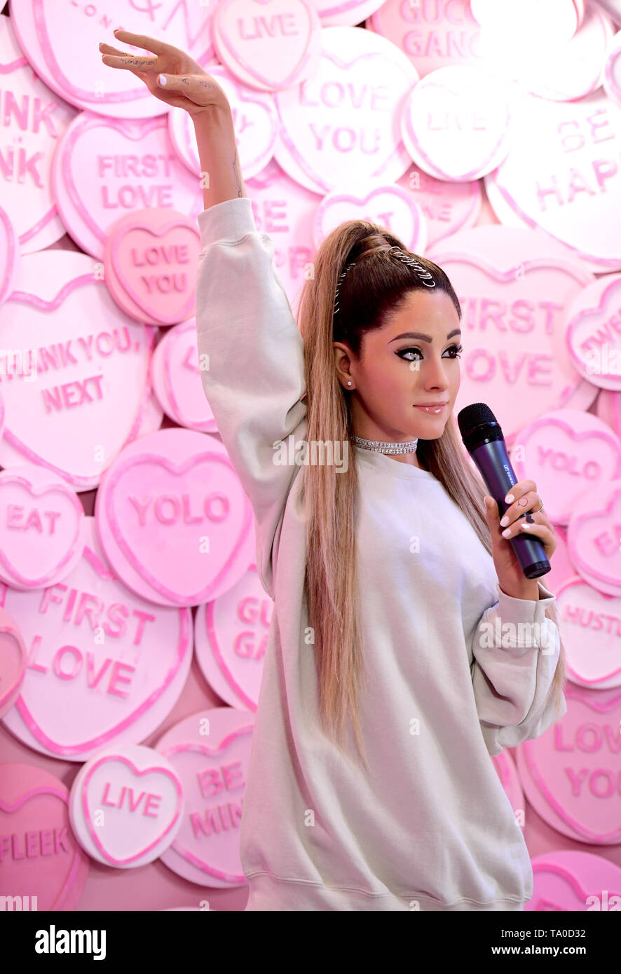 Ariana Grande's wax figure is unveiled at Madame Tussauds, London Stock ...