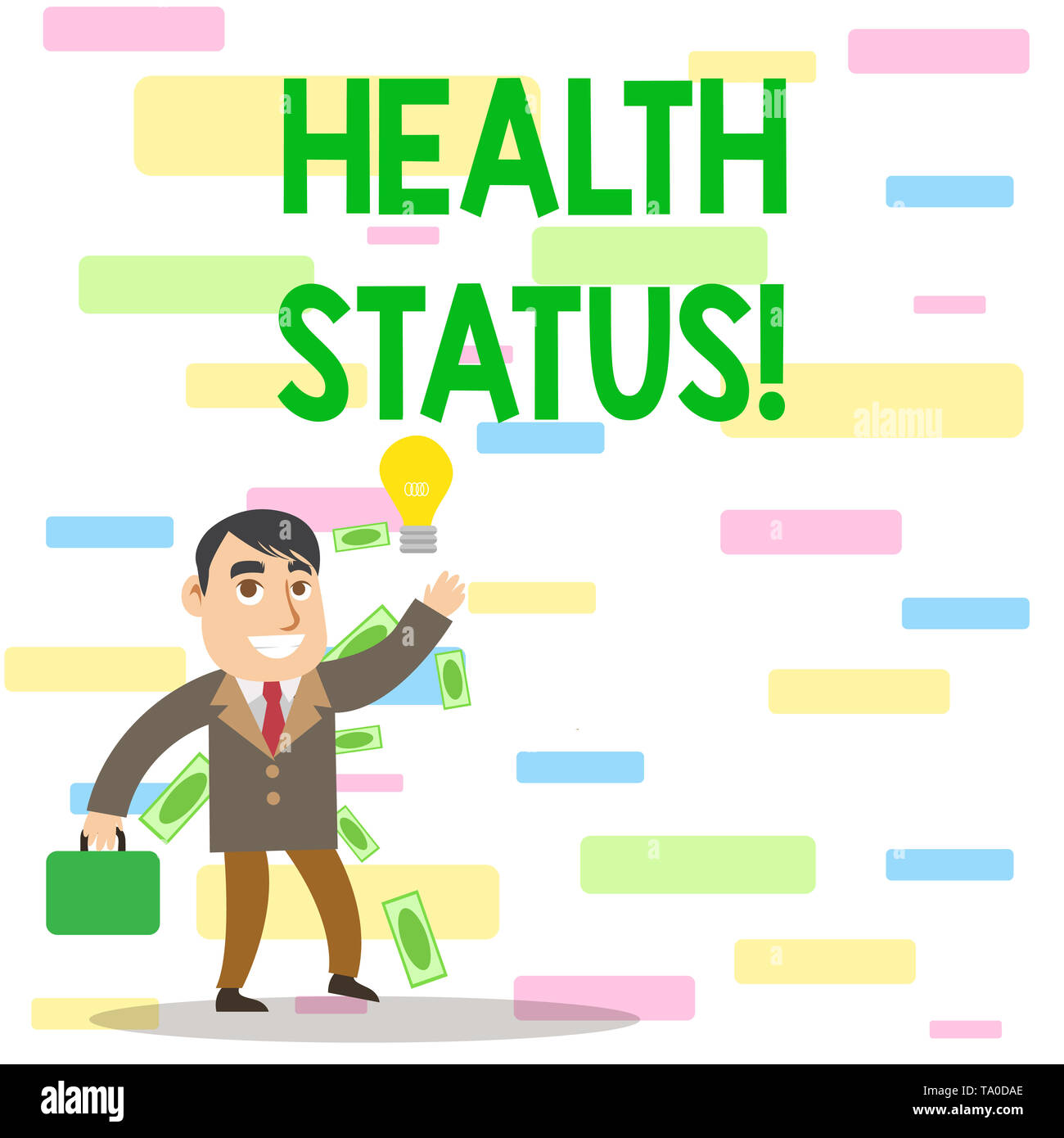 Writing note showing Health Status. Business concept for The state of ...