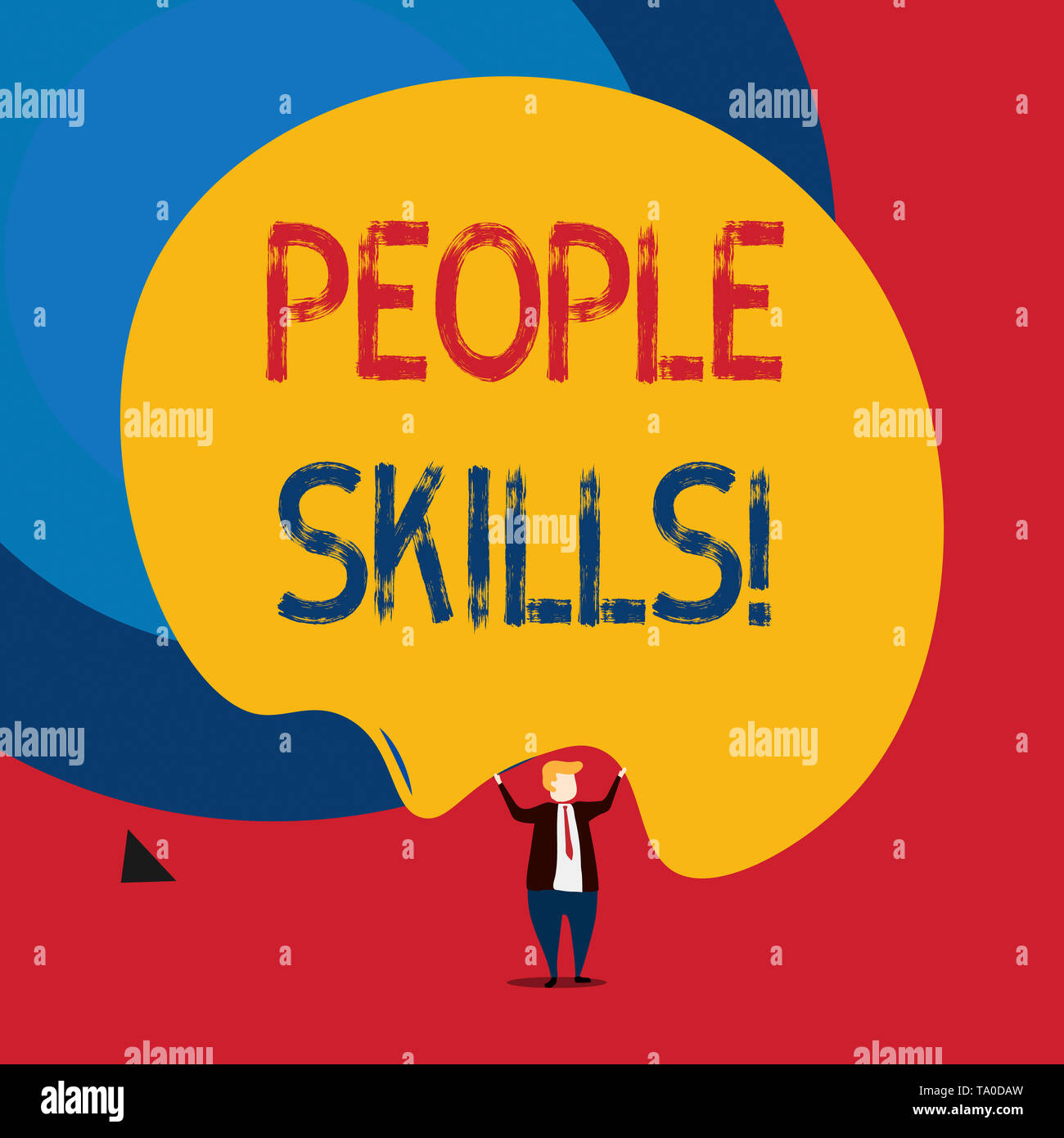 Text sign showing People Skills. Business photo showcasing A set of ...