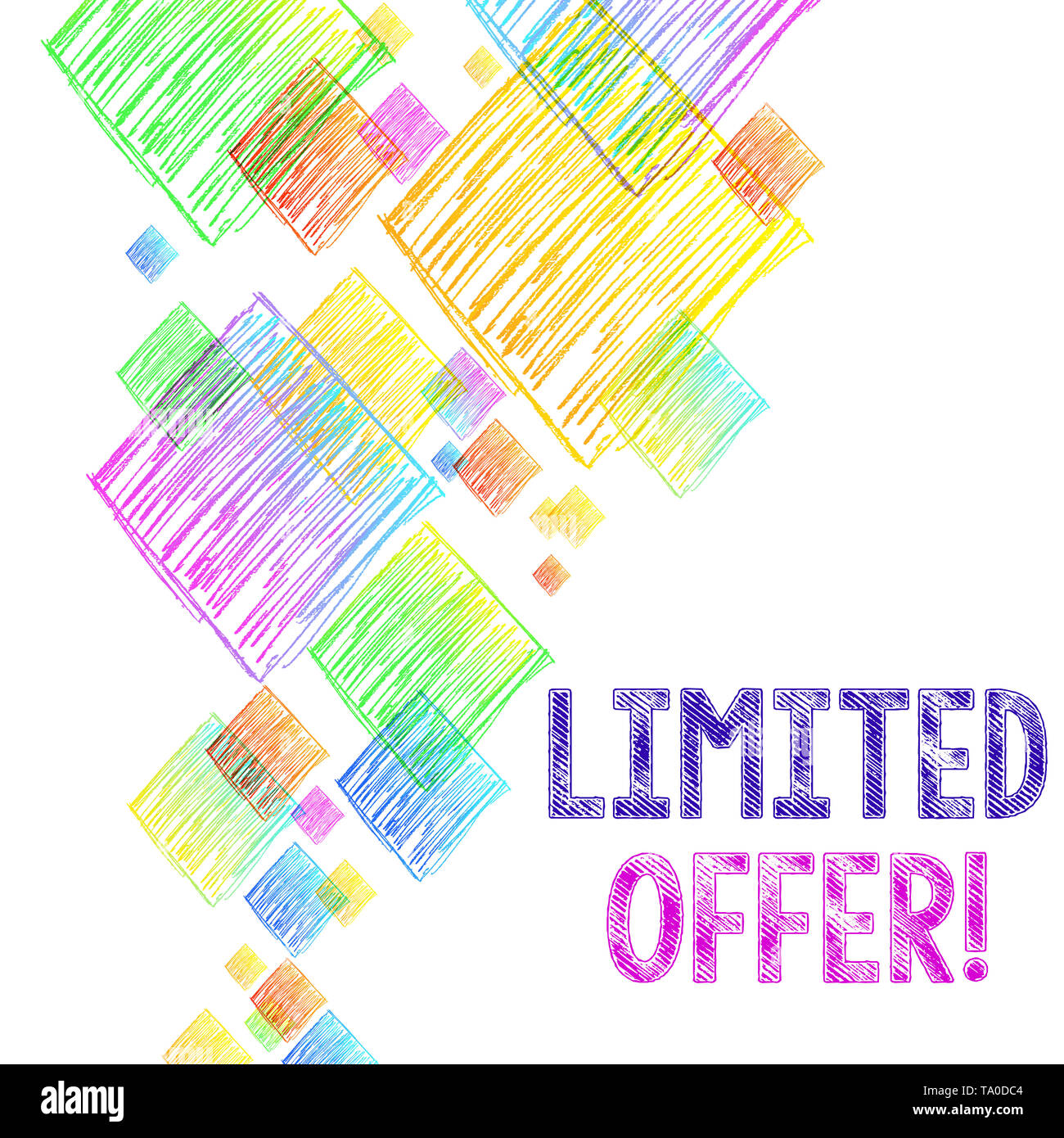Writing note showing Limited Offer. Business concept for special item available for a defined ...