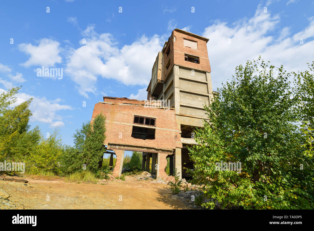 Karabash. Abandoned factory in the city of Karabash, Chelyabinsk region ...