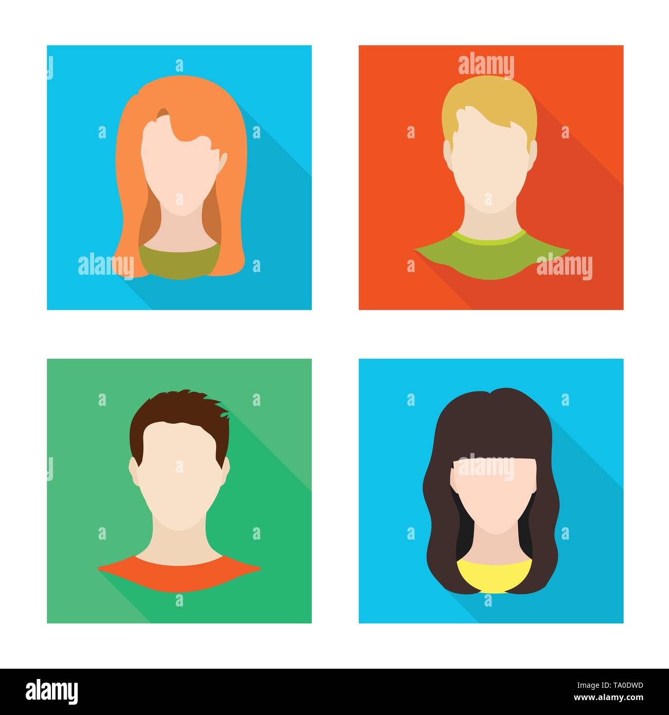 Vector illustration of avatar and dummy symbol. Set of avatar and ...