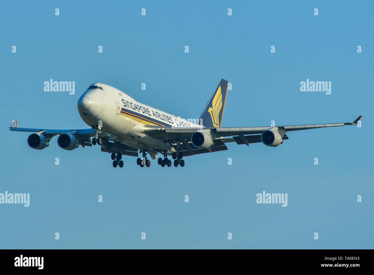Singapore - Mar 27, 2019. 9V-SFO Singapore Airlines Cargo Boeing 747 ...